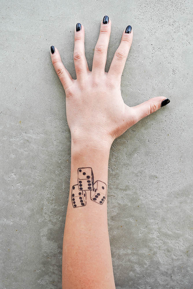 666 Dice Temporary Tattoo – Tattooed Now