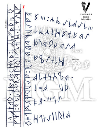 Floki Vikings Tattoo Set ( Arm & Head Rune Tattoos) – Tattooed Now